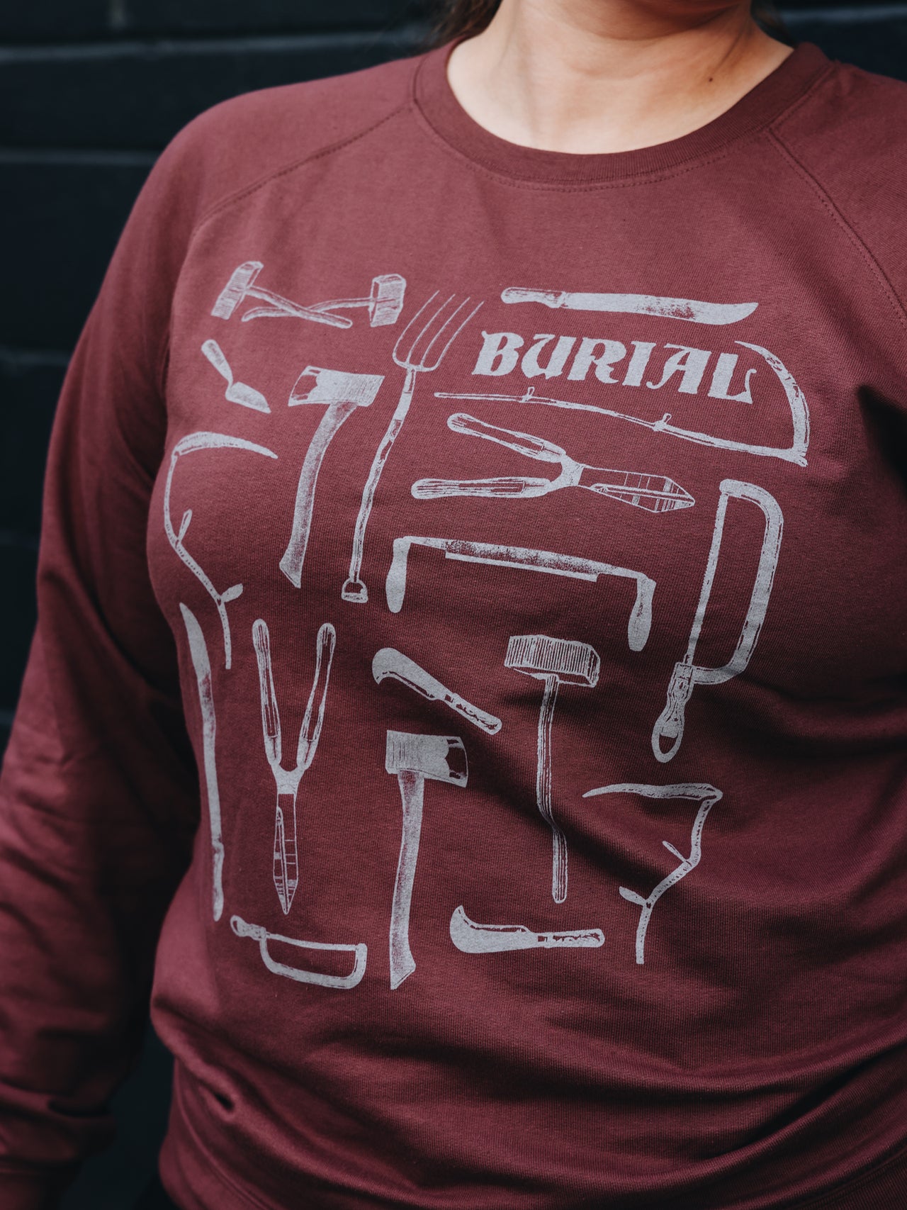 Maroon Tool Crewneck – Burial Beer